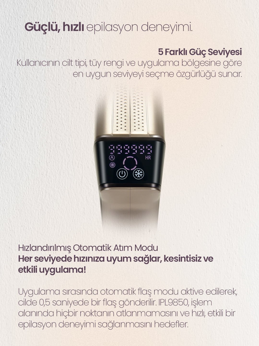 Relux IPL9850 PureCare 3.000.000 Atımlı Buz Lazer Epilasyon Cihazı